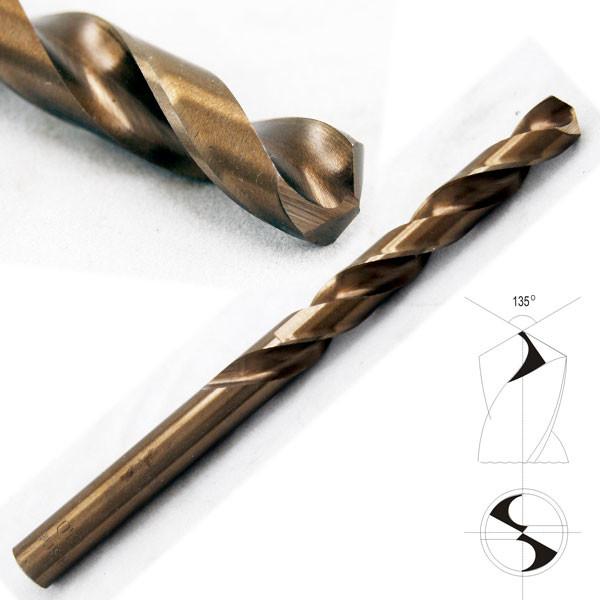 DIN338 HSS Bohrer 1-13mm für Metall, bernsteinfarben